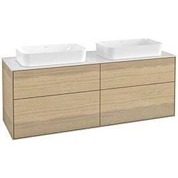 Villeroy & Boch Villeroy und Boch Finion Waschtischunterschrank F31100PC 160x60,3cm, Abdeckplatte white matt, Oak Veneer