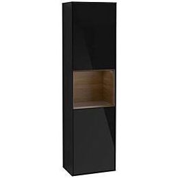 Villeroy & Boch Villeroy und Boch Finion Hochschrank G460GNPH 41,8x151,6cm, links, Emotion, Regal Walnut Veneer, Glossy Black Lacquer