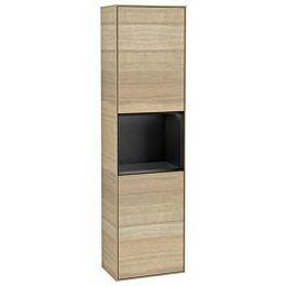 Villeroy & Boch Villeroy und Boch Finion Hochschrank G470PDPC 41,8x151,6cm, rechts, Emotion, Regal Black Matt Lacquer, Oak Veneer