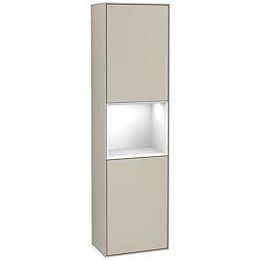 Villeroy & Boch Villeroy und Boch Finion Hochschrank F460GFHH 41,8x151,6x27cm, links, Regal Glossy White Lacquer, Sand Matt Lacquer