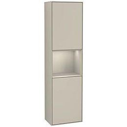 Villeroy & Boch Villeroy und Boch Finion Hochschrank F460HHHH 41,8x151,6x27cm, links, Regal Sand Matt Lacquer, Sand Matt Lacquer