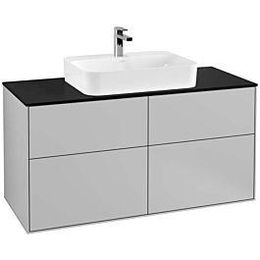 Villeroy & Boch Villeroy und Boch Finion Waschtischunterschrank G38200GJ 120x60,3cm, Emotion, Abdeckplatte black matt, Light grey matt