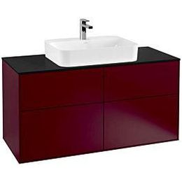 Villeroy & Boch Villeroy und Boch Finion Waschtischunterschrank G38200HB 120x60,3cm, Emotion, Abdeckplatte black matt, Peony Matt