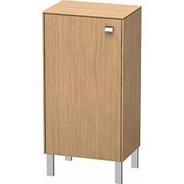 Duravit Brioso Halbhochschrank Individual 61-91cm BR1340L1052, Europ. Eiche, Tür links, Griff Chrom