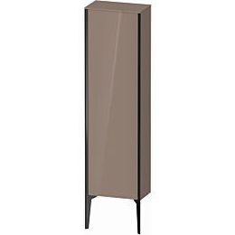 Duravit XViu Halbhochschrank XV1315LB286 40x24x133cm, schwarz matt, Tür links, cappucino hochglanz