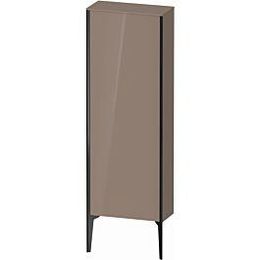 Duravit XViu Halbhochschrank XV1316LB286 50x133x24cm, 1 Tür, schwarz matt, Anschlag links, cappucino hochglanz