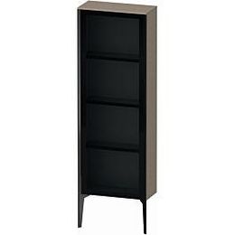 Duravit XViu Halbhochschrank XV1366LB211 50x24x133cm, Glastür, schwarz matt, Tür links, eiche kaschmir