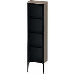 Duravit XViu Halbhochschrank XV1365LB211 40x24x133cm, Glastür, schwarz matt, Tür links, eiche kaschmir