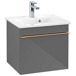 Villeroy & Boch Villeroy und Boch Venticello Waschtisch-Unterschrank A93105FP 46,6 x 42 x 42,6 cm, Griff Copper, Glossy Grey