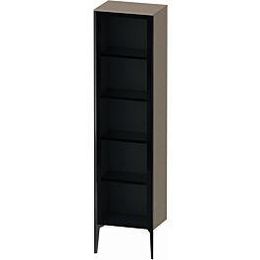 Duravit XViu Hochschrank XV1376LB211 50x36x177cm, Glastür, schwarz matt, Tür links, eiche kaschmir