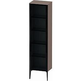 Duravit XViu Hochschrank XV1376LB286 50x36x177cm, Glastür, schwarz matt, Tür links, cappucino hochglanz