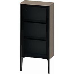 Duravit XViu Halbhochschrank XV1361LB211 50x24x89cm, Glastür, schwarz matt, Tür links, eiche kaschmir