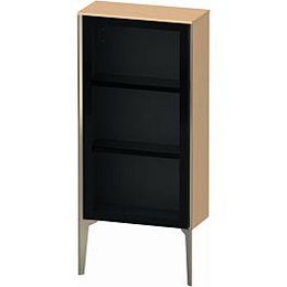 Duravit XViu Halbhochschrank XV1361LB112 50x24x89cm, Glastür, champagner matt, Tür links, eiche gebürstet