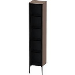 Duravit XViu Hochschrank XV1375LB286 40x36x177cm, Glastür, schwarz matt, Tür links, cappucino hochglanz