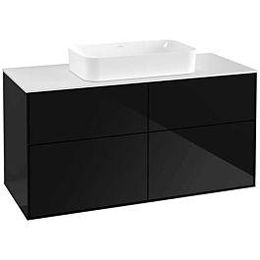 Villeroy & Boch Villeroy und Boch Finion Waschtischunterschrank G26100PH 120x60,3cm, Emotion, Abdeckplatte white matt, Glossy Black Lacquer