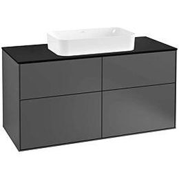 Villeroy & Boch Villeroy und Boch Finion Waschtischunterschrank G26200GK 120x60,3cm, Emotion, Abdeckplatte black matt, Anthracite matt