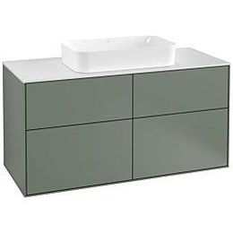 Villeroy & Boch Villeroy und Boch Finion Waschtischunterschrank F26100GM 120x60,3cm, Abdeckplatte white matt, Olive Matt Lacquer