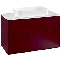 Villeroy & Boch Villeroy und Boch Finion Waschtischunterschrank F23100HB 100x60,3cm, Abdeckplatte white matt, Peony Matt