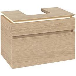 Villeroy & Boch Villeroy und Boch Villeroy & Boch Legato Waschtischunterschrank B734L0VJ 80x55x50cm, mit LED-Beleuchtung, Nordic Oak