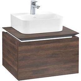 Villeroy & Boch Villeroy und Boch Villeroy & Boch Legato Waschtischunterschrank B731L0VH 60x38x50cm, mit LED-Beleuchtung, Arizona Oak