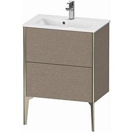 Duravit XViu Waschtisch-Unterschrank XV44880B111 61 x 59,4 x 39 cm, eiche kaschmir, 2 Auszüge, stehend, champagner matt