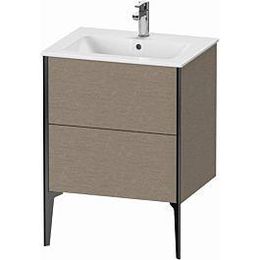 Duravit XViu Waschtisch-Unterschrank XV44810B211 61 x 59,4 x 48 cm, eiche kaschmir, 2 Auszüge, stehend, schwarz matt