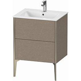 Duravit XViu Waschtisch-Unterschrank XV44810B111 61 x 59,4 x 48 cm, eiche kaschmir, 2 Auszüge, stehend, champagner matt