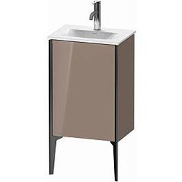 Duravit XViu Waschtisch-Unterschrank XV4068RB286 43x31x59,1cm, 1 Tür, schwarz matt, Tür rechts, cappucino hochglanz