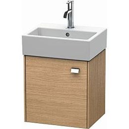 Duravit Brioso Waschtischunterbau BR4050L1022 434x339mm, Europ. Eiche, Tür links, Griff Chrom