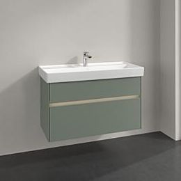 Villeroy & Boch Villeroy und Boch Collaro Waschtischunterschrank C011B0AF 95,4x54,6x44,4cm, Waschbecken mittig, LED-Beleuchtung 7W, soft green