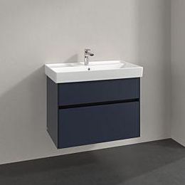 Villeroy & Boch Villeroy und Boch Collaro Waschtischunterschrank C010B0VQ 75,4x54,6x44,4cm, Waschbecken mittig, LED-Beleuchtung, marine blue