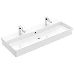 Villeroy & Boch Villeroy und Boch Memento Waschtisch 4A22CKR1 120 x 47 cm, mit Hahnloch, mit Überlauf, weiß alpin C-plus