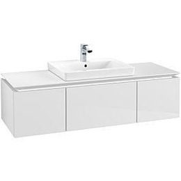 Villeroy & Boch Villeroy & Boch Legato Waschtischunterschrank B684L0DH 140x38x50cm, mit LED-Beleuchtung, Glossy White