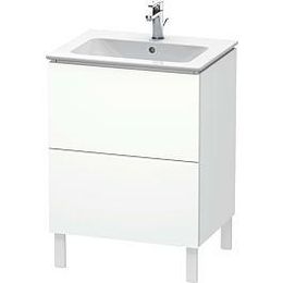 Duravit L-Cube Waschtisch-Unterschrank LC662501818 62 x 48,1 cm, weiß matt, 2 Auszüge, stehend