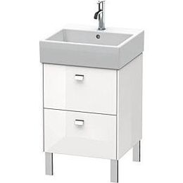 Duravit Brioso Waschtischunterschrank BR443201022 484x459mm, Weiß Hochglanz, 2 Auszüge, Griff Chrom