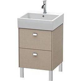 Duravit Brioso Waschtischunterbau BR443201075 484x459mm, Leinen, 2 Auszüge, Griff Chrom