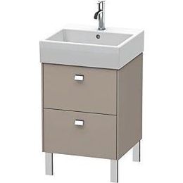 Duravit Brioso Waschtischunterbau BR443201043 484x459mm, Basalt Matt, 2 Auszüge, Griff Chrom