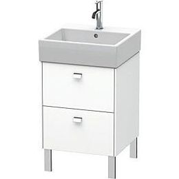 Duravit Brioso Waschtischunterbau BR443201018 484x459mm, Weiß Matt, 2 Auszüge, Griff Chrom