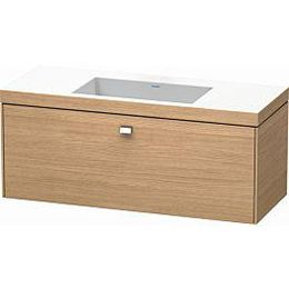 Duravit Brioso c-bonded Waschtisch mit Unterbau BR4603N1052, 120x48cm Europ. Eiche/Chrom, o Hahnl.