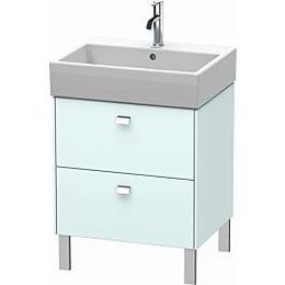 Duravit Brioso Waschtischunterbau BR443301009 584x459mm, Lichtblau Matt/Chrom, 2 Auszüge