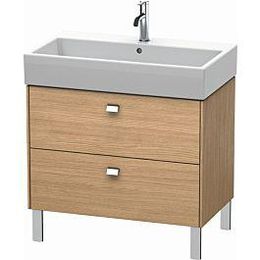 Duravit Brioso Waschtischunterbau BR443501052 784x459mm, Europ. Eiche, 2 Auszüge, Griff Chrom