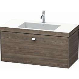 Duravit Brioso c-bonded Waschtisch mit Unterbau BR4602O1051, 100x48cm, Pine Terra/Chrom, 1 Hahnl.