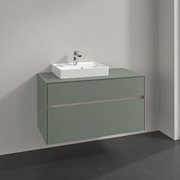 Villeroy & Boch Villeroy und Boch Collaro Waschtischunterschrank C017B0AF 100x54,8x50cm, Waschtisch links, LED-Beleuchtung 7,3 W, soft green