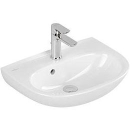 Villeroy & Boch Villeroy und Boch O.novo Waschtisch 43405001 50x38cm, oval, Hahnloch mit Überlauf, weiß