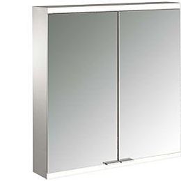 Emco prime Aufputz-Lichtspiegelschrank 949706223 600x700mm, 2-türig, aluminium/spiegel