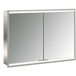 Emco prime Unterputz-Lichtspiegelschrank 949706255 1000x730mm, 2-türig, aluminium/spiegel