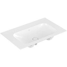 Villeroy & Boch Villeroy und Boch Finion Schrankwaschtisch 416483RW 80x50cm, ohne Hahnloch, ohne Überlauf, stone white C-plus