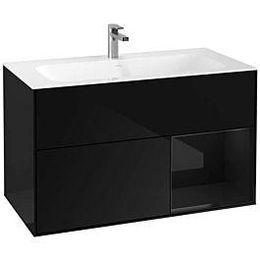 Villeroy & Boch Villeroy und Boch Finion Waschtischunterschrank G040PHPH 99,6x59,1cm, Emotion, Regal rechts Glossy Black Lacquer, Glossy Black Lacquer