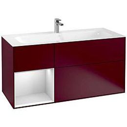 Villeroy & Boch Villeroy und Boch Finion Waschtischunterschrank G060MTHB 119,6x59,1cm, Emotion, Regal links White matt lacquer, Peony Matt