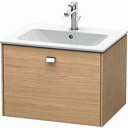 Duravit Brioso Waschtischunterbau BR400101052 620x479mm, Europäische Eiche, 1 Auszug Griff Chrom